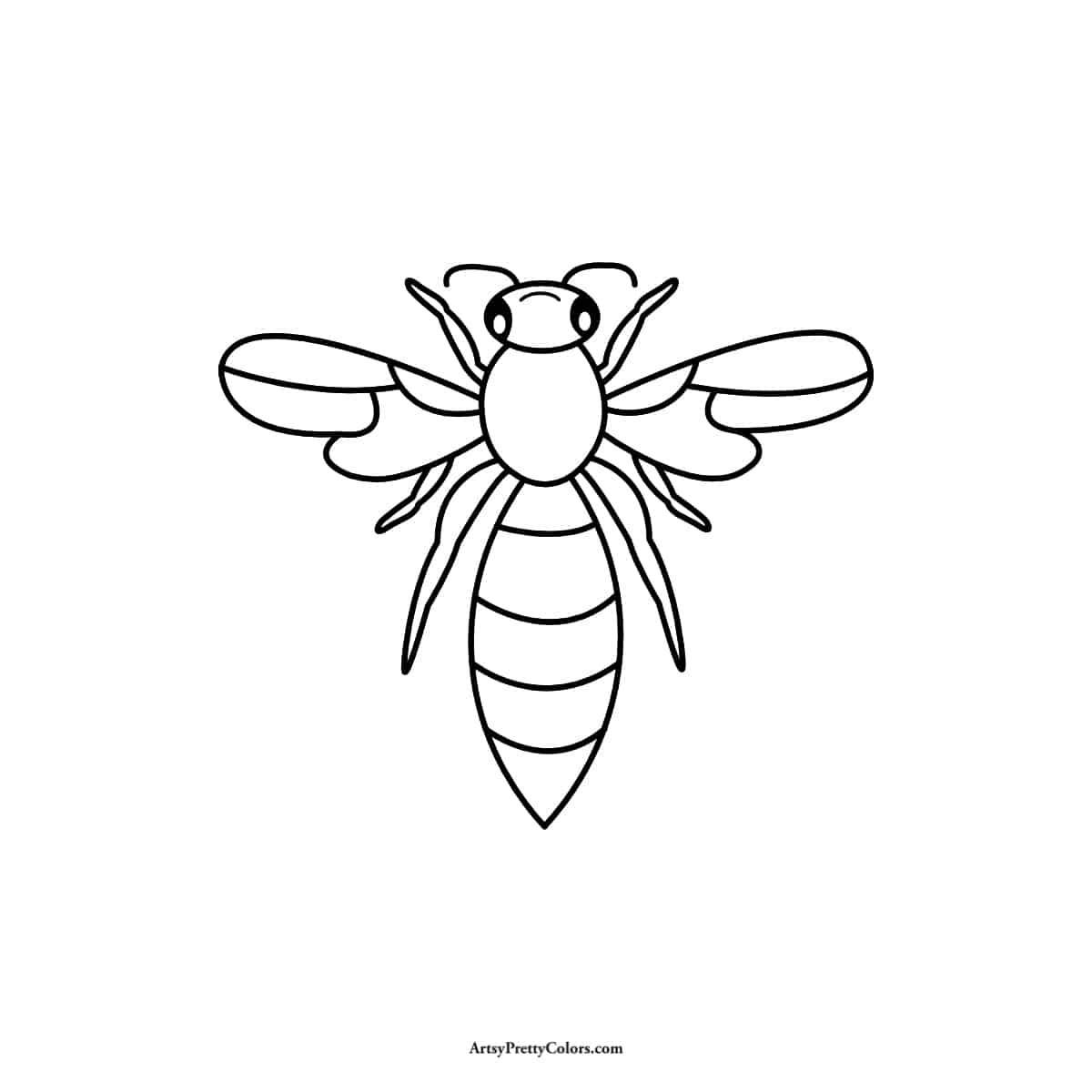 How to Draw a Wasp - Artsy Pretty Colors