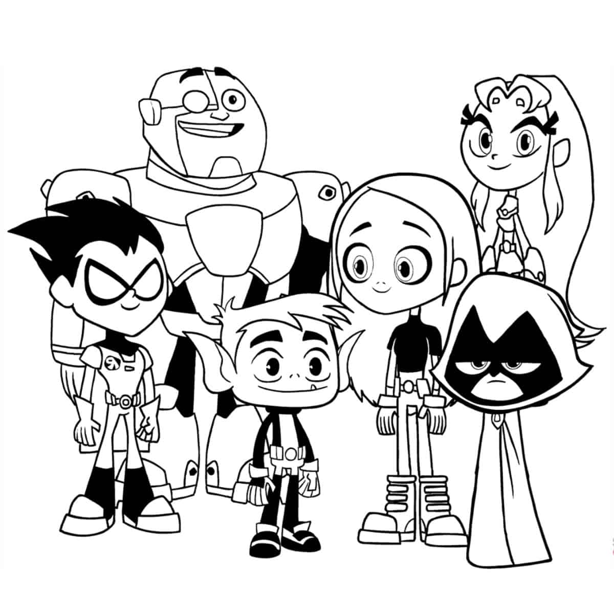 Teen Titans Coloring Pages –for Free - Artsy Pretty Colors