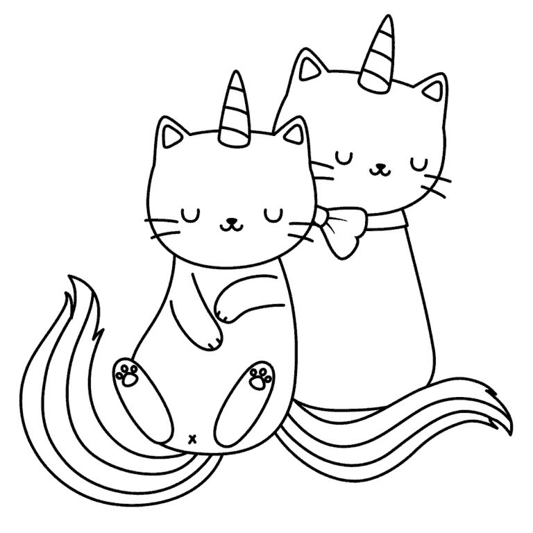 41 Cutest Unicorn Cat Coloring Pages (Free!) - Artsy Pretty Colors