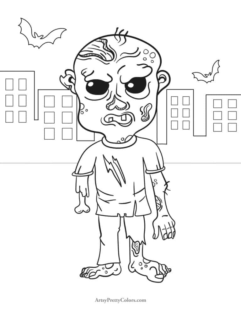 Monster Coloring Pages for Free - Artsy Pretty Colors