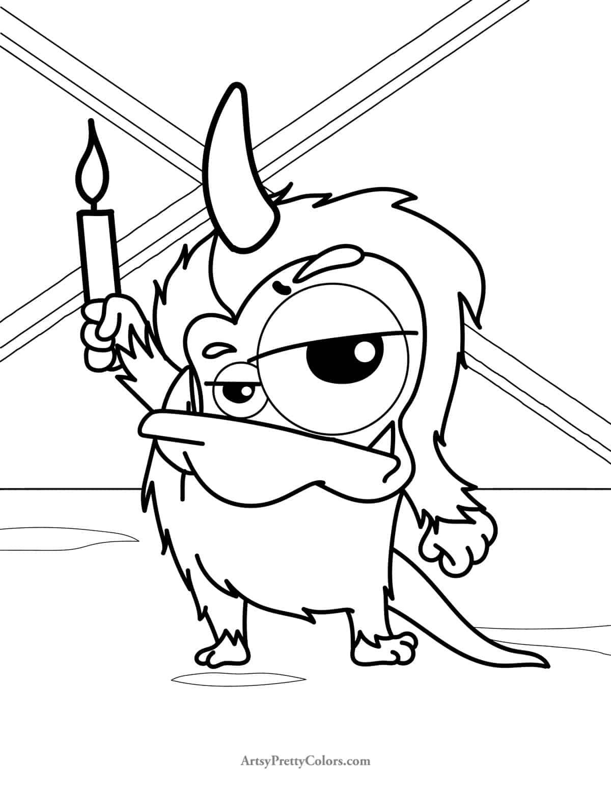 Monster Coloring Pages for Free - Artsy Pretty Colors