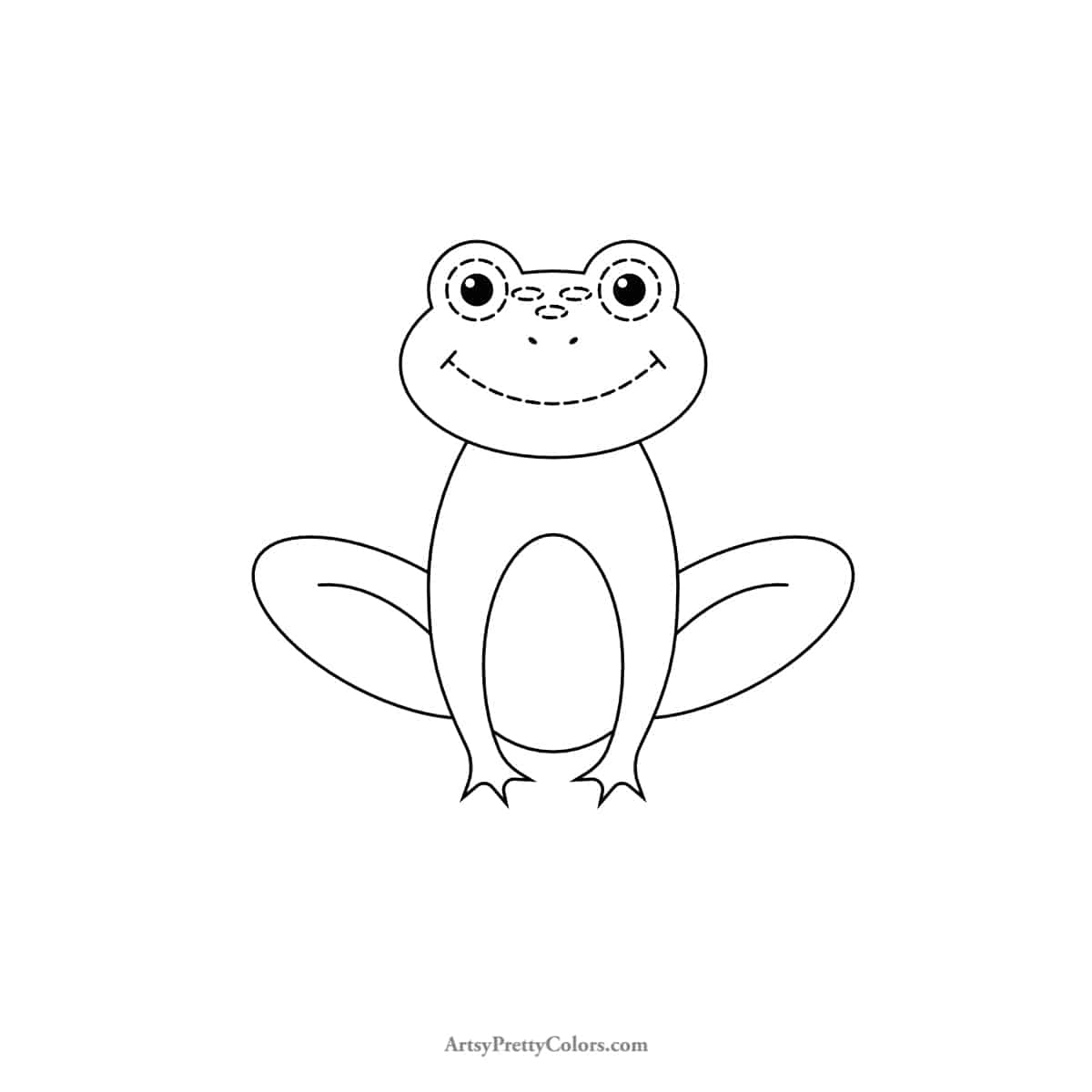 How To Draw An Easy Frog –Simple & Fun! - Artsy Pretty Colors