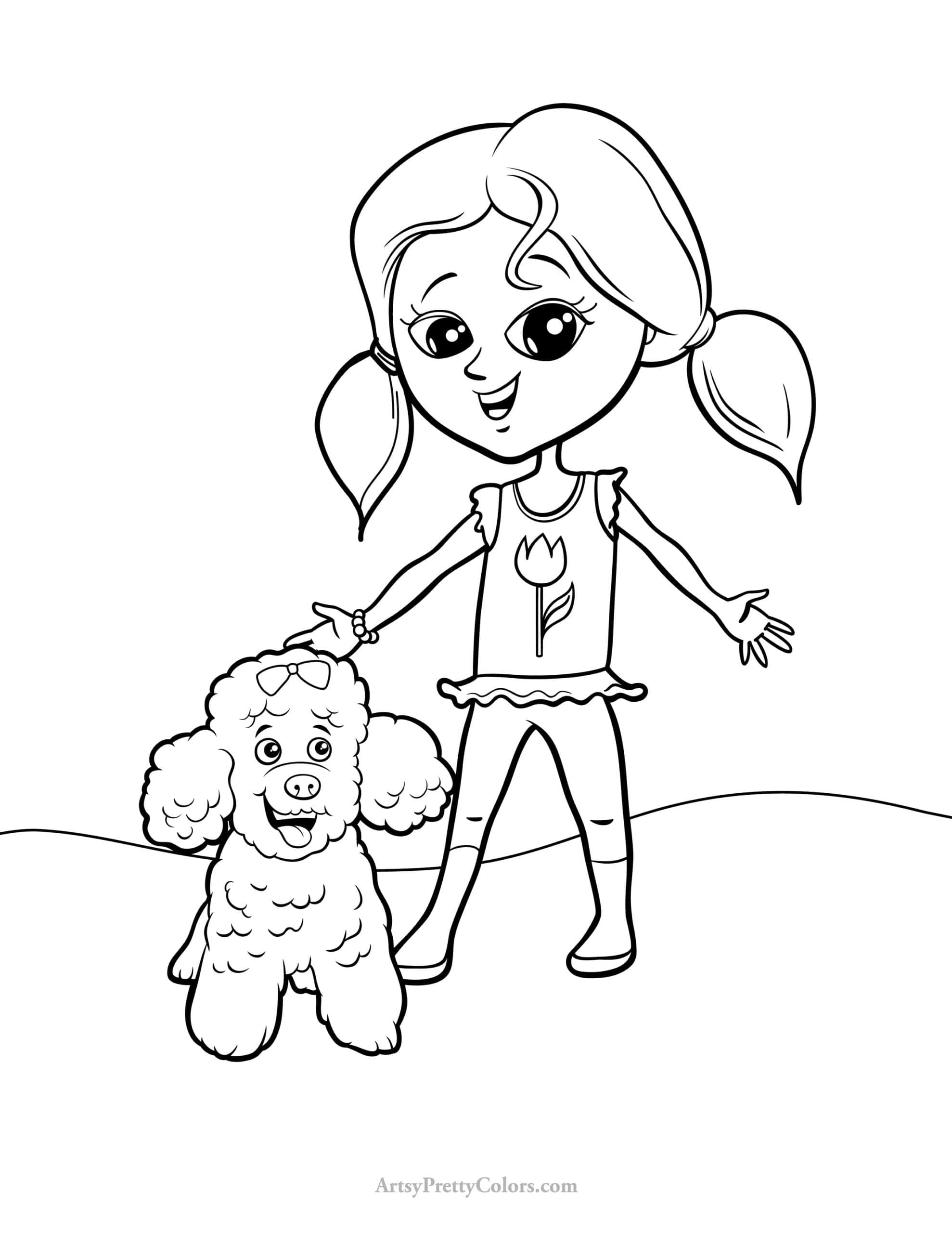 35 Cute Puppy Coloring Pages for Free - Artsy Pretty Colors