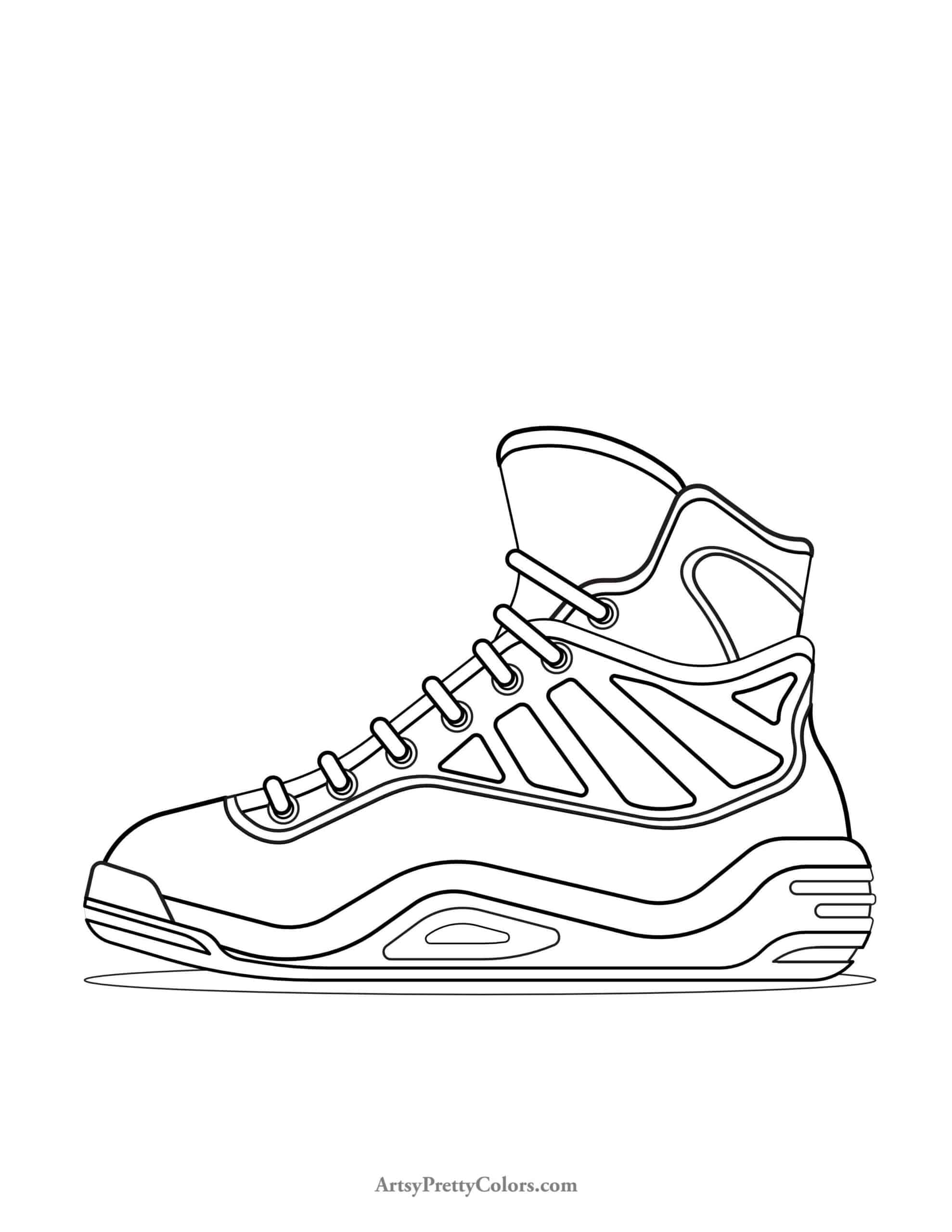 Free Shoes Coloring Pages - Artsy Pretty Colors