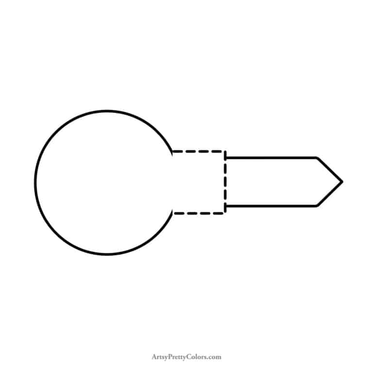 How To Draw A Key –In Easy Steps - Artsy Pretty Colors