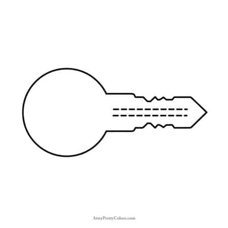 How To Draw A Key –In Easy Steps - Artsy Pretty Colors