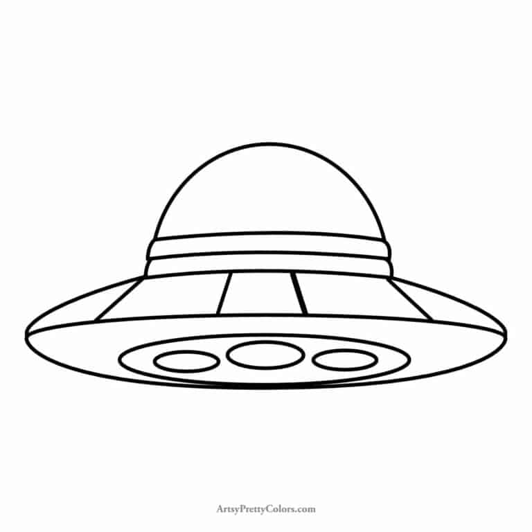 How To Draw A Spaceship: A Step By Step Guide For Kids - Artsy Pretty ...