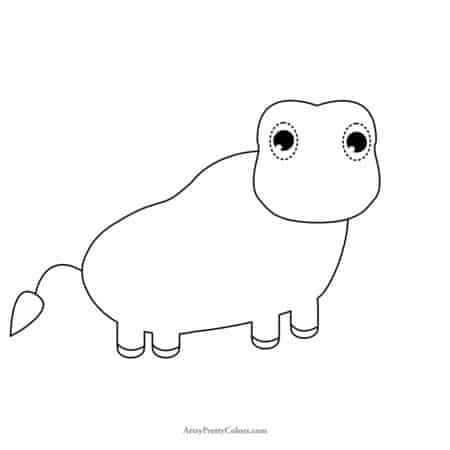 How To Draw A Bull (Step by Step) - Artsy Pretty Colors