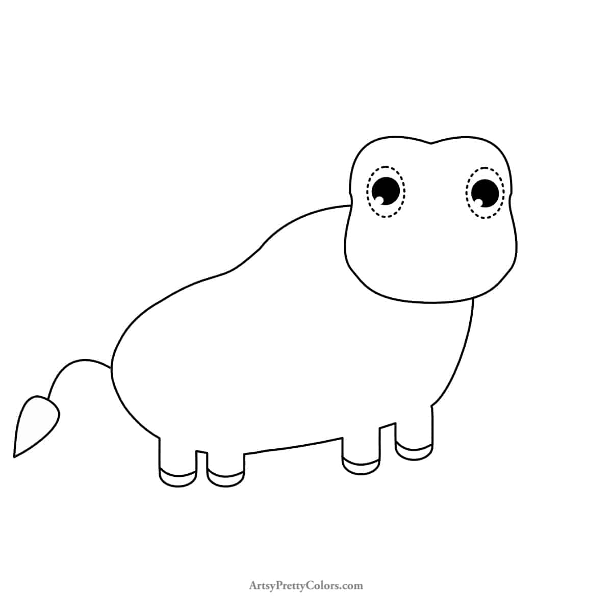 How To Draw A Bull (Step by Step) - Artsy Pretty Colors