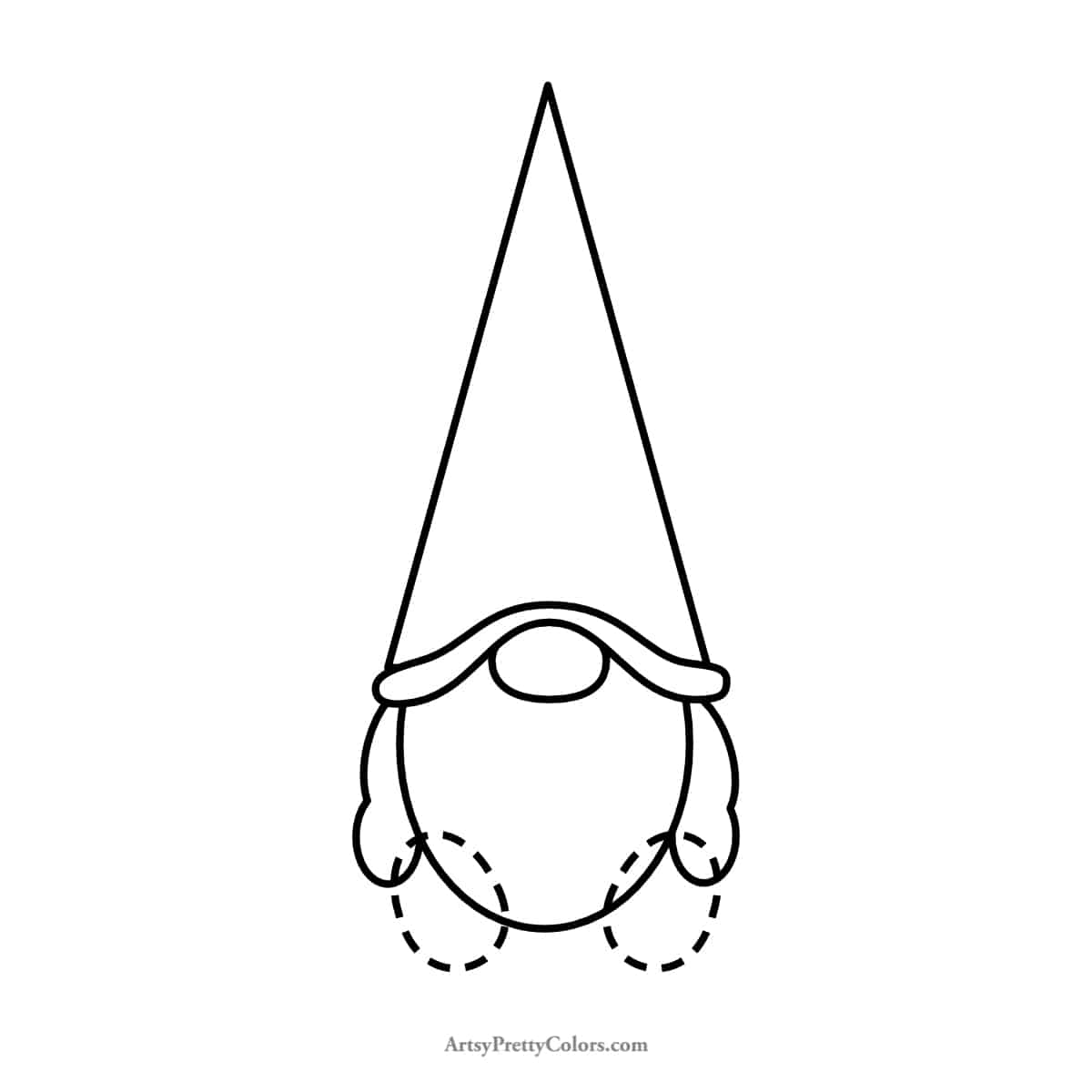 How To Draw A Gnome - A Step By Step Tutorial - Artsy Pretty Colors