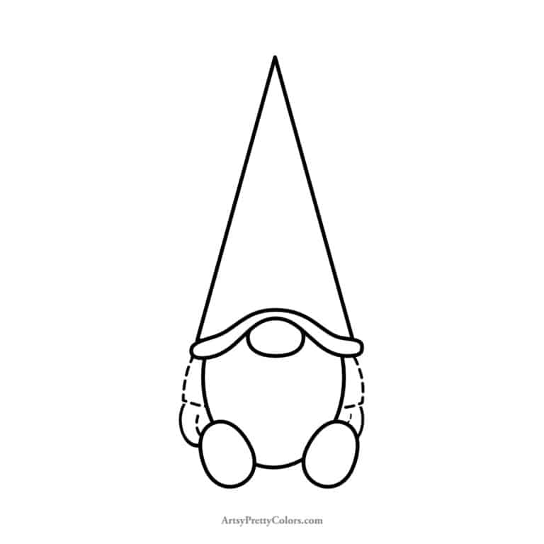 How To Draw A Gnome - A Step By Step Tutorial - Artsy Pretty Colors