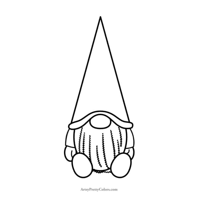 How To Draw A Gnome - A Step By Step Tutorial - Artsy Pretty Colors