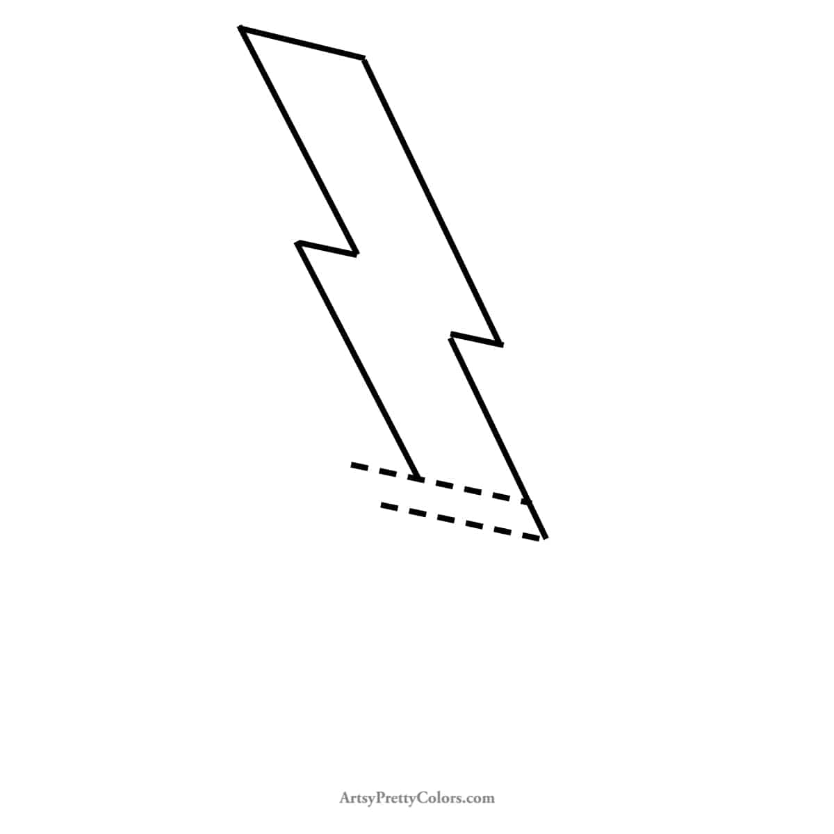 How To Draw A Lightning Bolt: Step By Step - Artsy Pretty Colors
