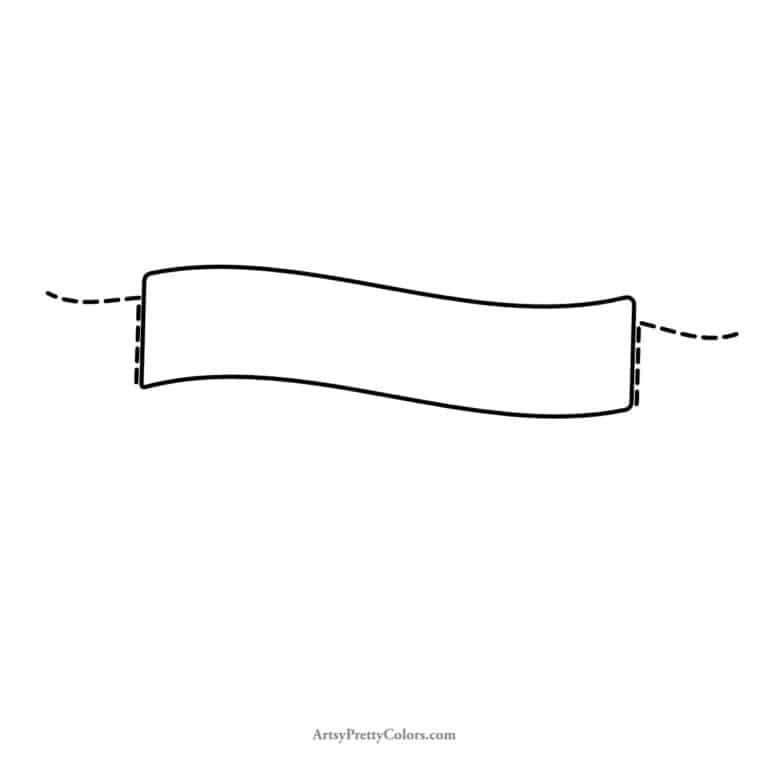 How To Draw A Banner Ribbon (Straight & Wavy) - Artsy Pretty Colors