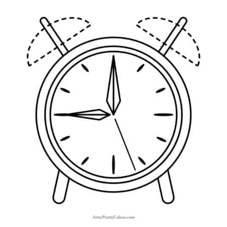 How To Draw A Clock Step By Step - Artsy Pretty Colors