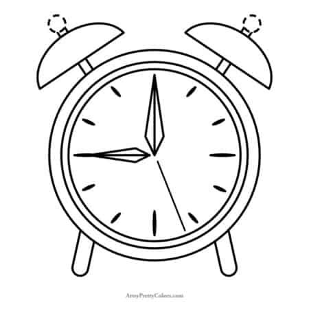 How To Draw A Clock Step By Step - Artsy Pretty Colors
