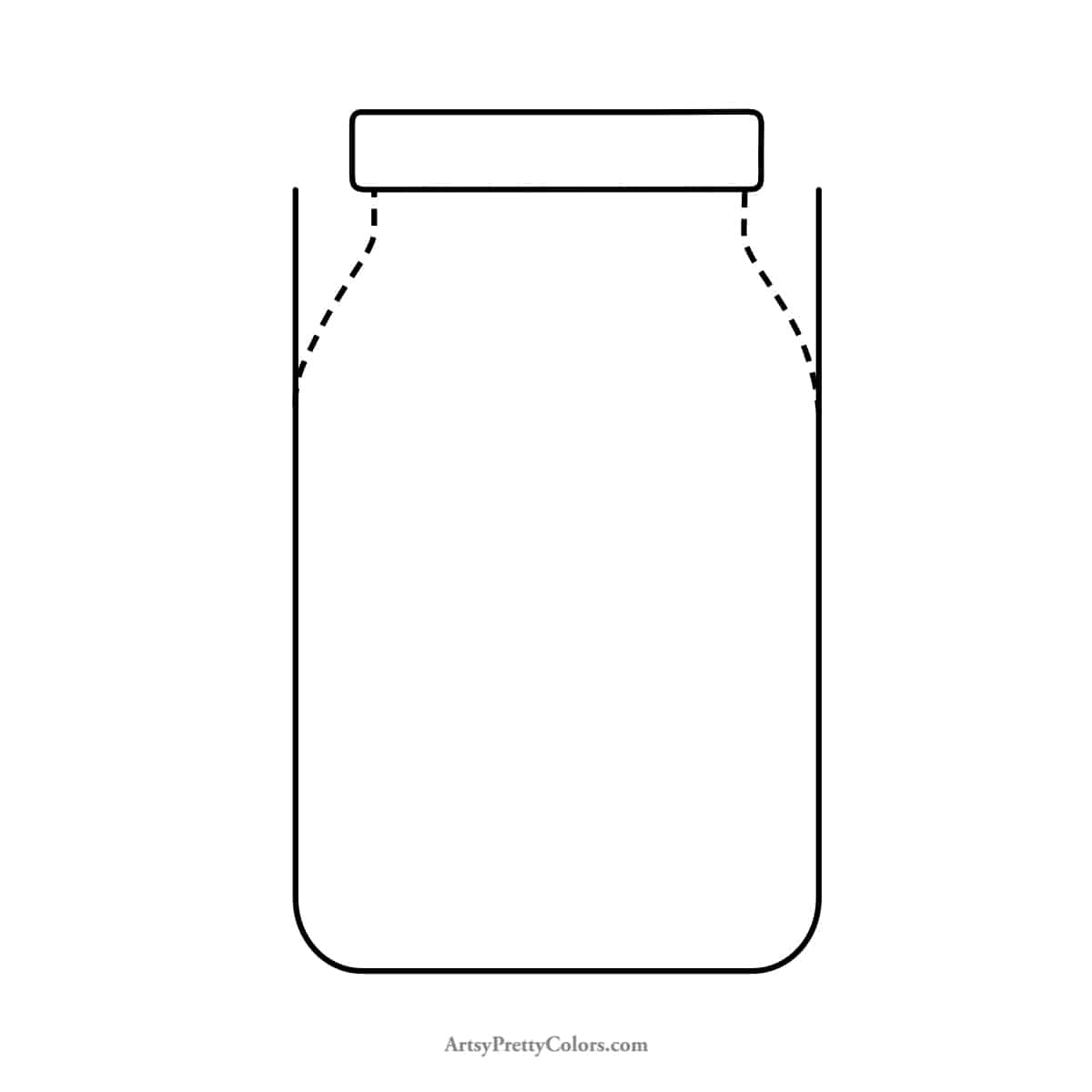Draw A Jar -Step By Step (Simple and Easy) - Artsy Pretty Colors