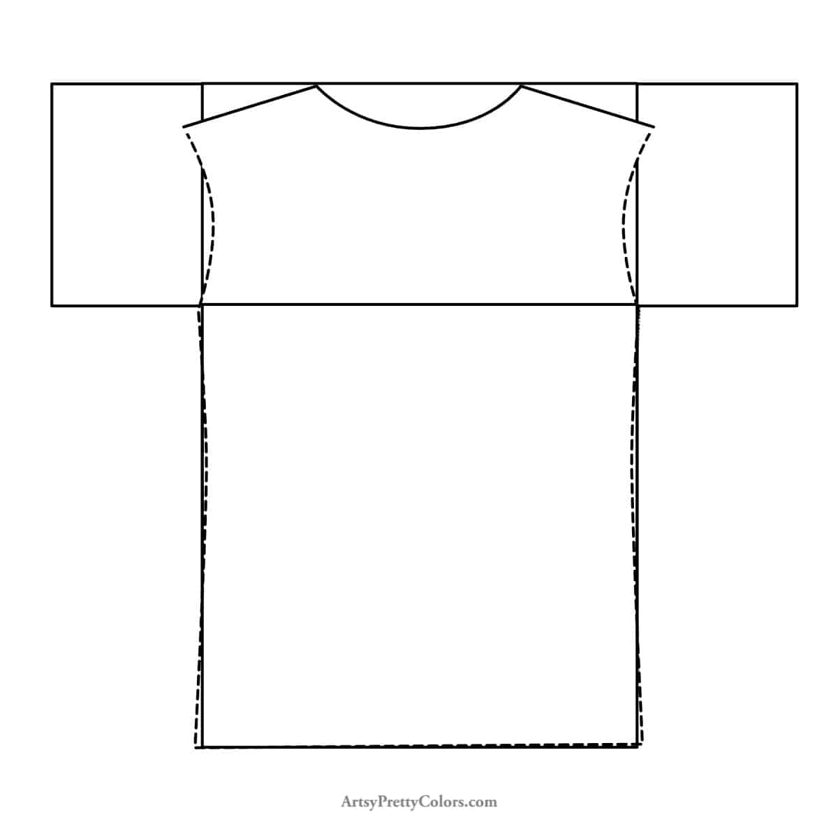 Simple Guide On How To Draw A Shirt In 6 Easy Steps - Artsy Pretty Colors