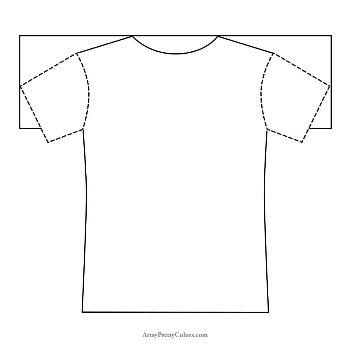 Simple Guide On How To Draw A Shirt In 6 Easy Steps - Artsy Pretty Colors