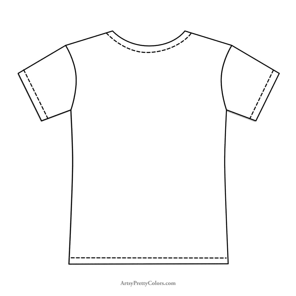 Simple Guide On How To Draw A Shirt In 6 Easy Steps - Artsy Pretty Colors