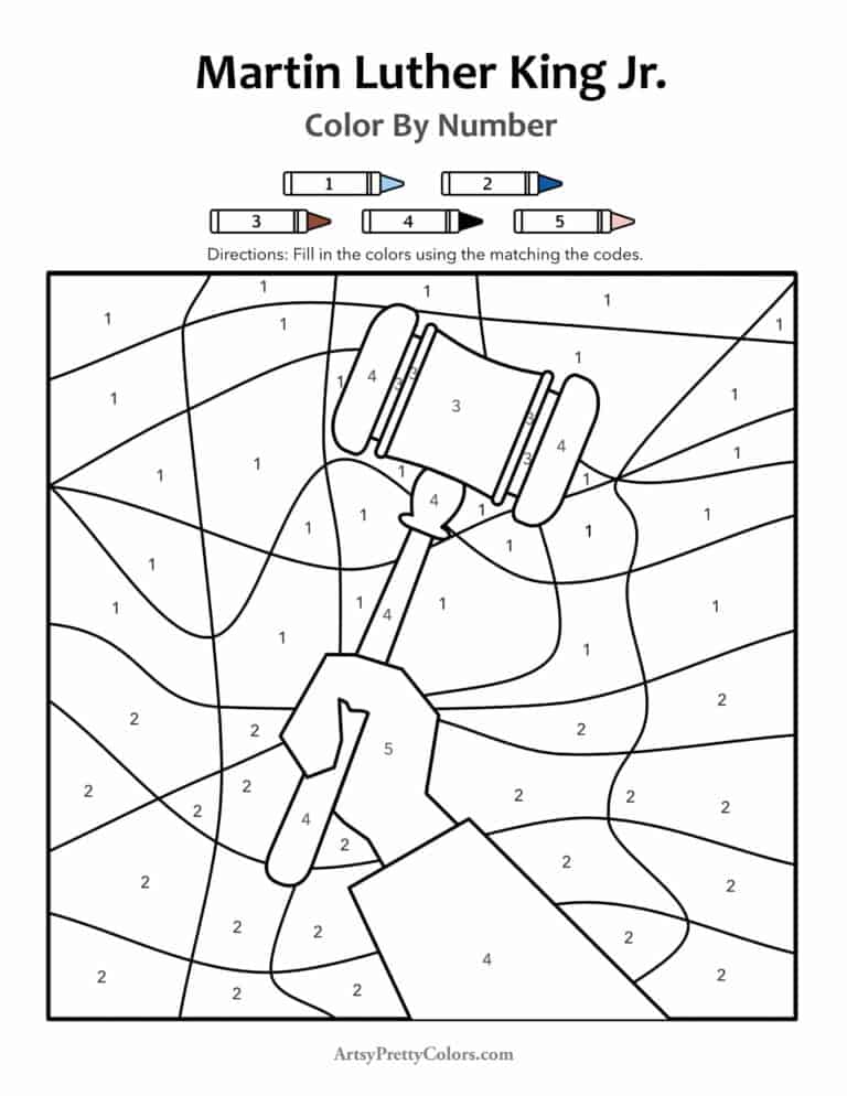 Martin Luther King Color By Number - Artsy Pretty Colors