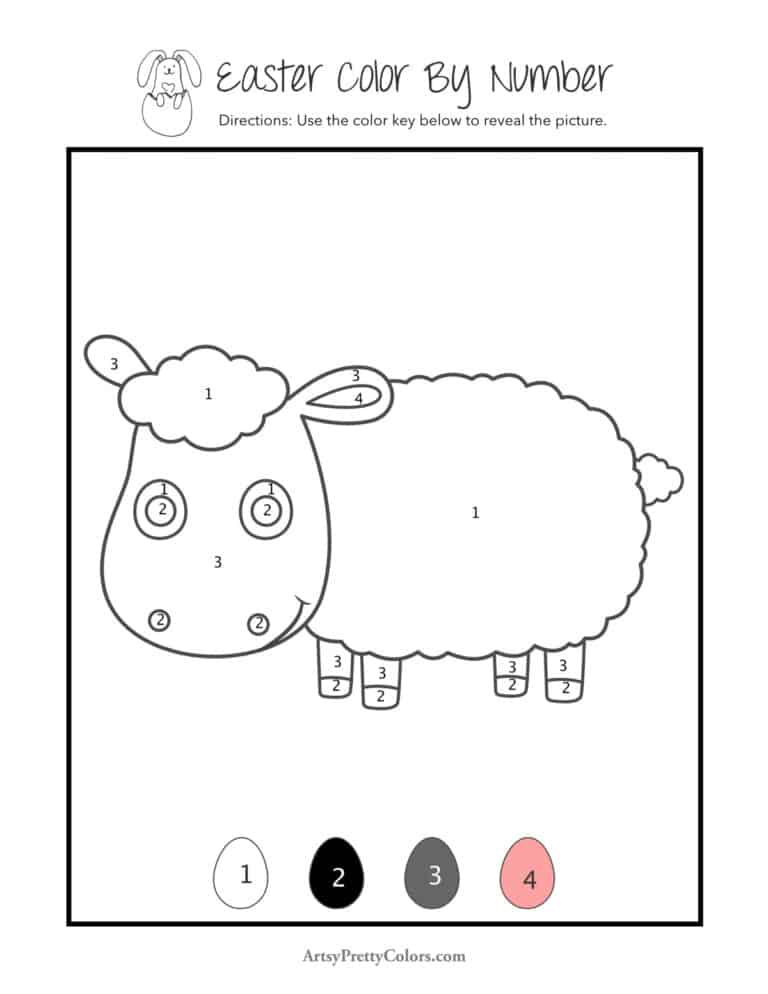 Free Easter Color By Number Printables - Artsy Pretty Colors