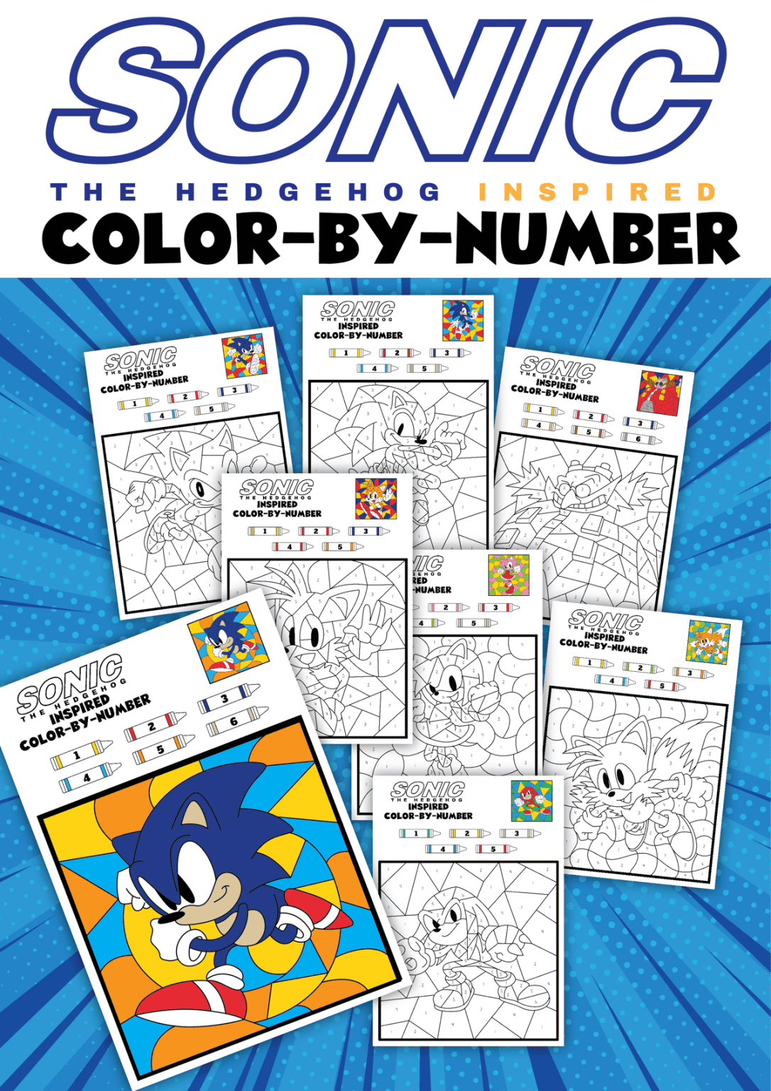 Free Sonic Color By Number Printables - Artsy Pretty Colors