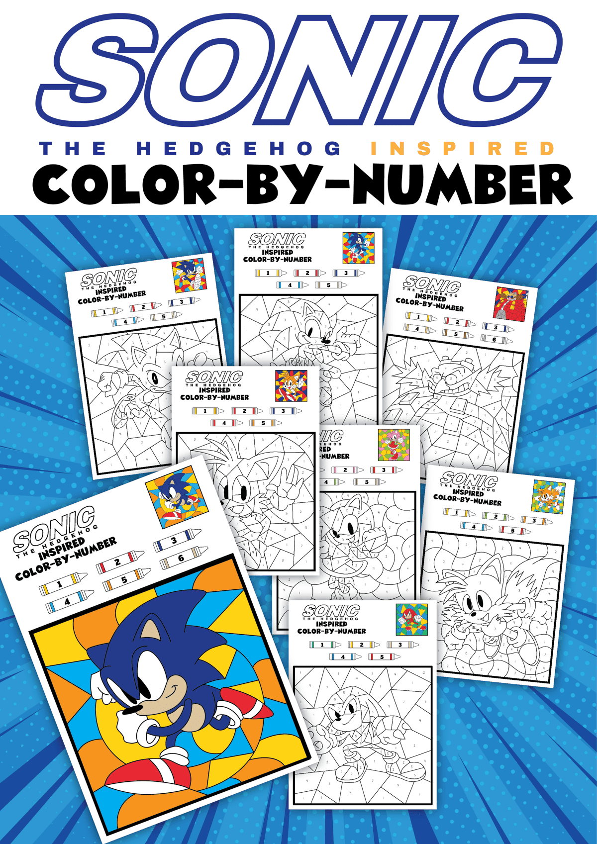 Free Sonic Color By Number Printables - Artsy Pretty Colors