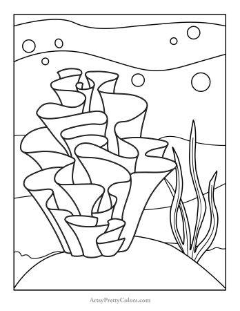 Free Algae Coloring Pages (Aquatic Plant PDFs) - Artsy Pretty Colors