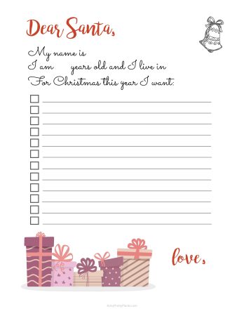 30 Free Christmas List Printables - Artsy Pretty Colors