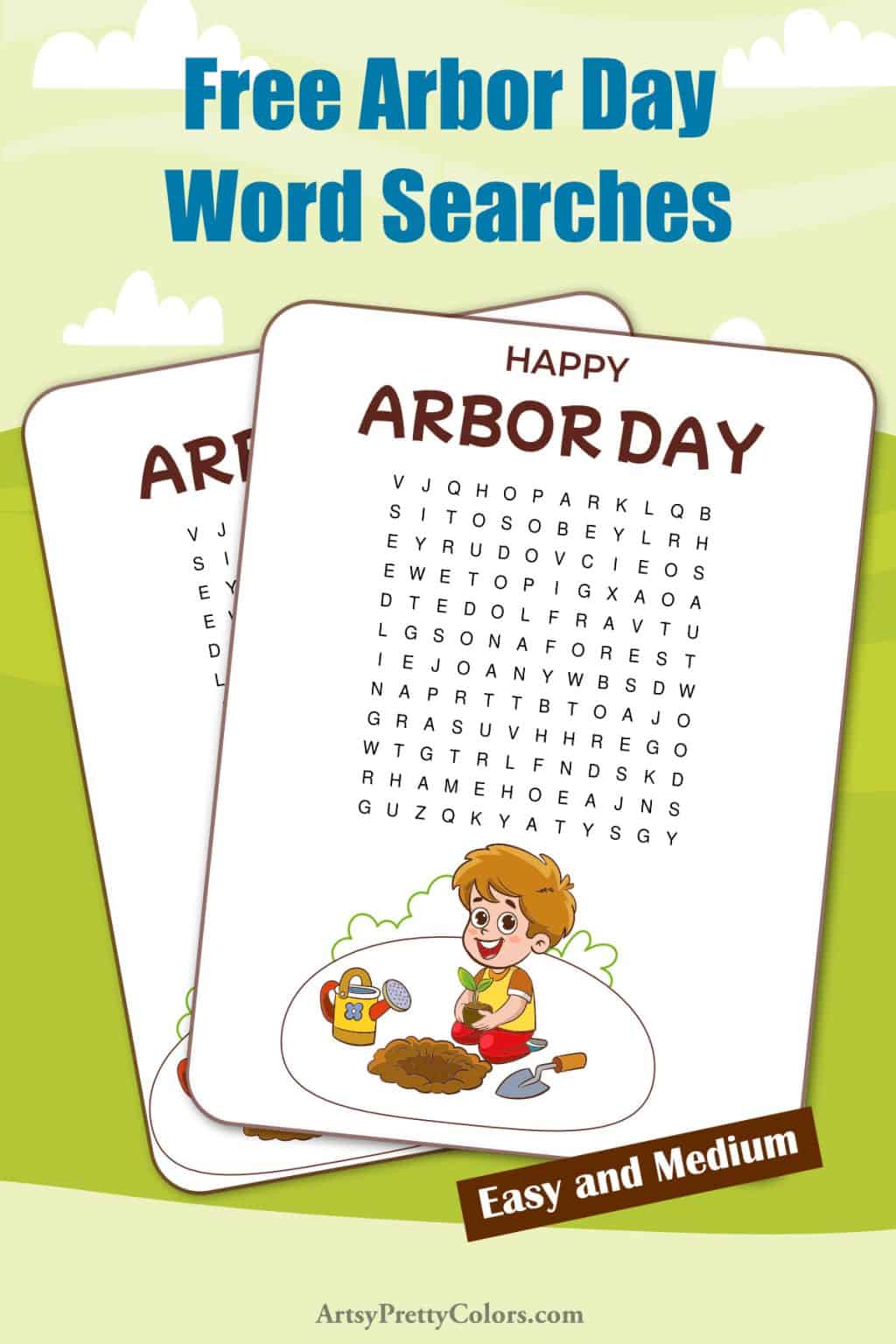 Free Arbor Day Word Search Printables –Celebrate Nature - Artsy Pretty ...