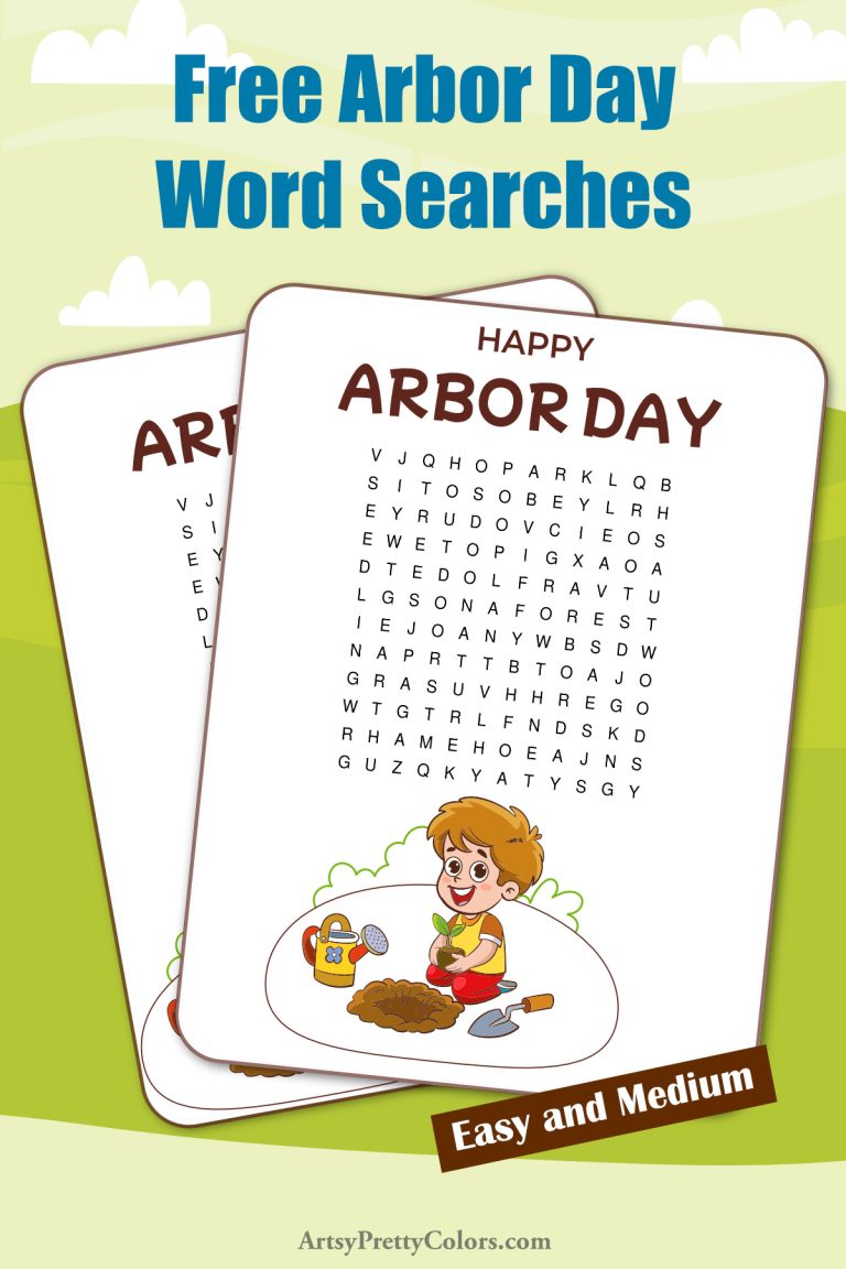Free Arbor Day Word Search Printables –Celebrate Nature - Artsy Pretty ...