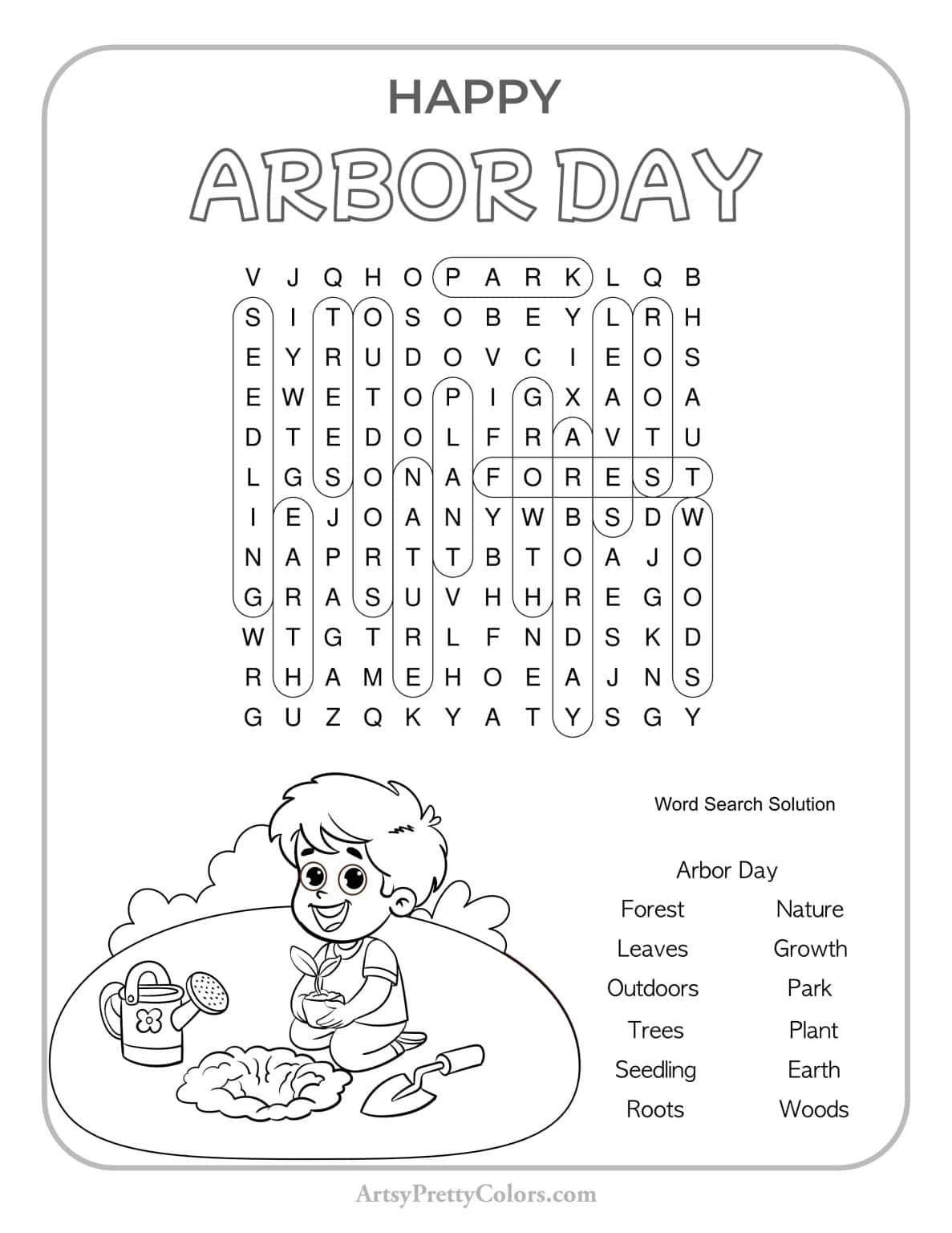 Free Arbor Day Word Search Printables –Celebrate Nature - Artsy Pretty ...