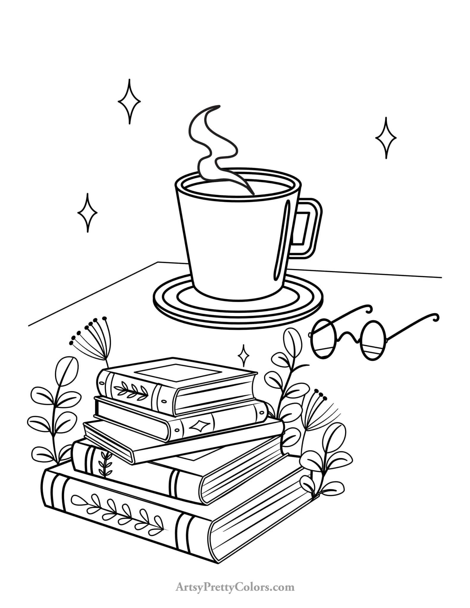 19 Free Coffee Cup Coloring Pages (For All Ages) - Artsy Pretty Colors