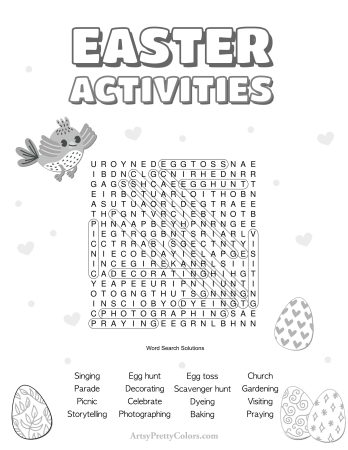 Free Easter Word Search Printable Puzzles! (Uncover The Fun) - Artsy ...