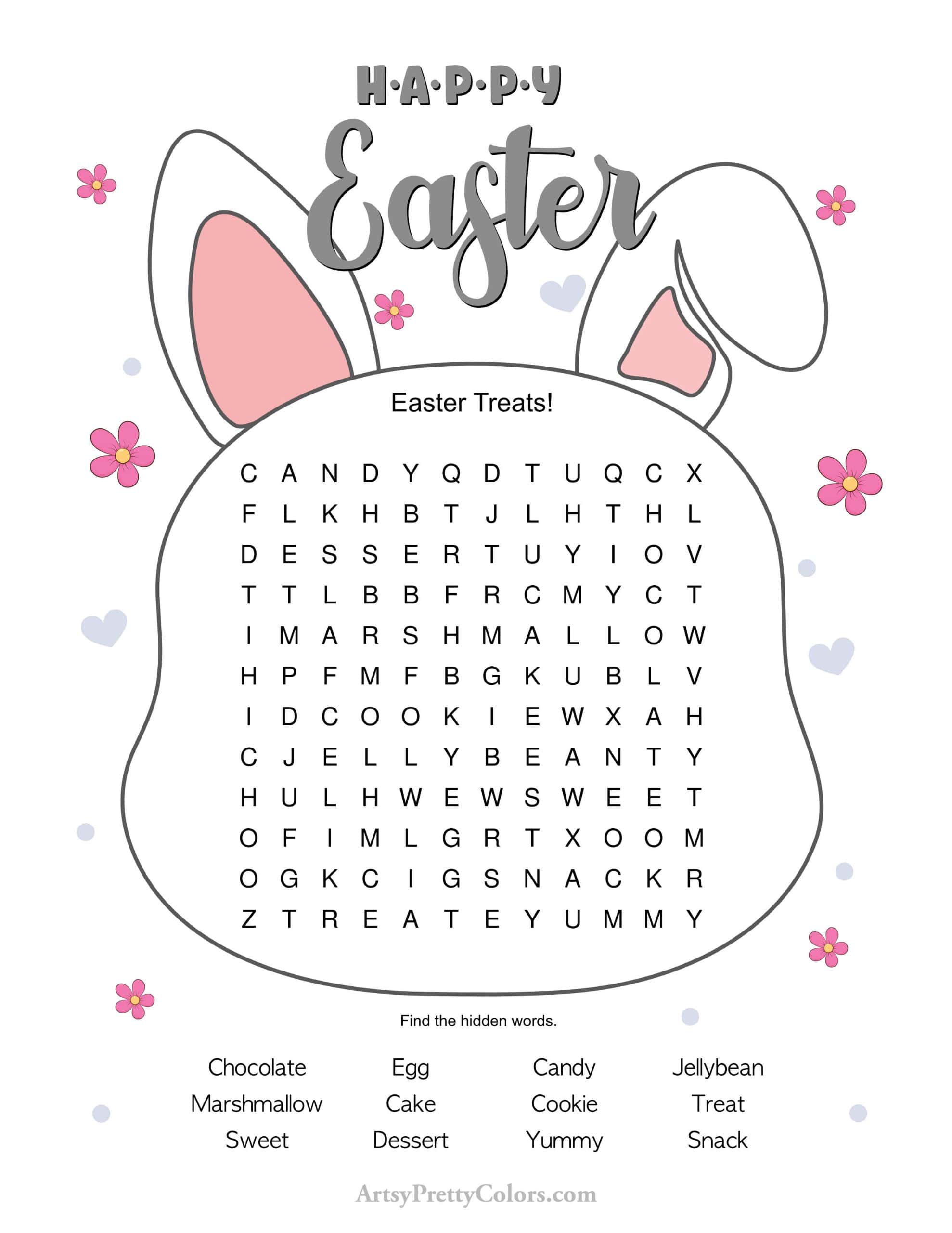 Free Easter Word Search Printable Puzzles! (Uncover The Fun) - Artsy ...