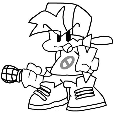 Free FNF Coloring Pages (Friday Night Funkin!) - Artsy Pretty Colors