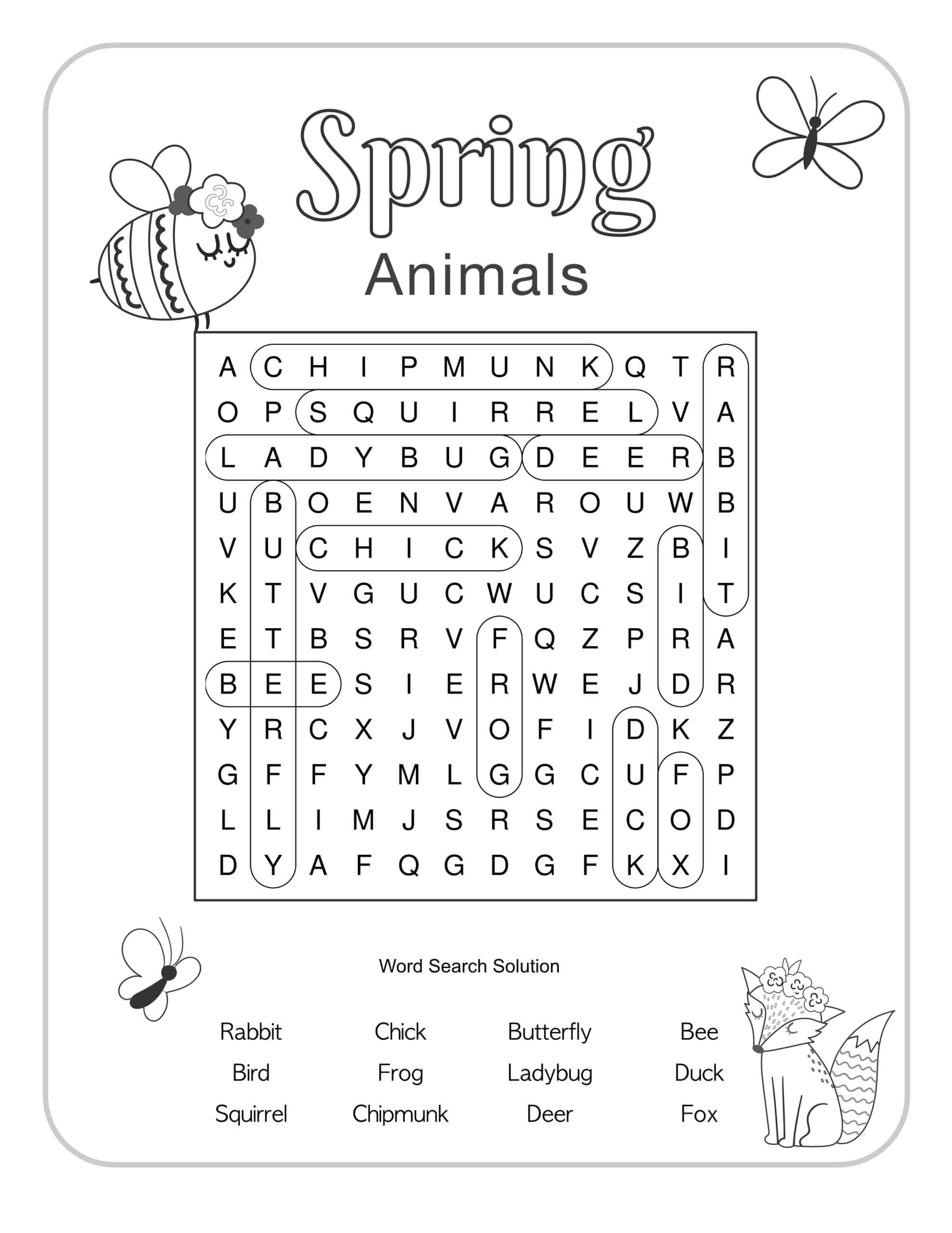 Free Spring Word Search Puzzles (Printable PDFS) - Artsy Pretty Colors