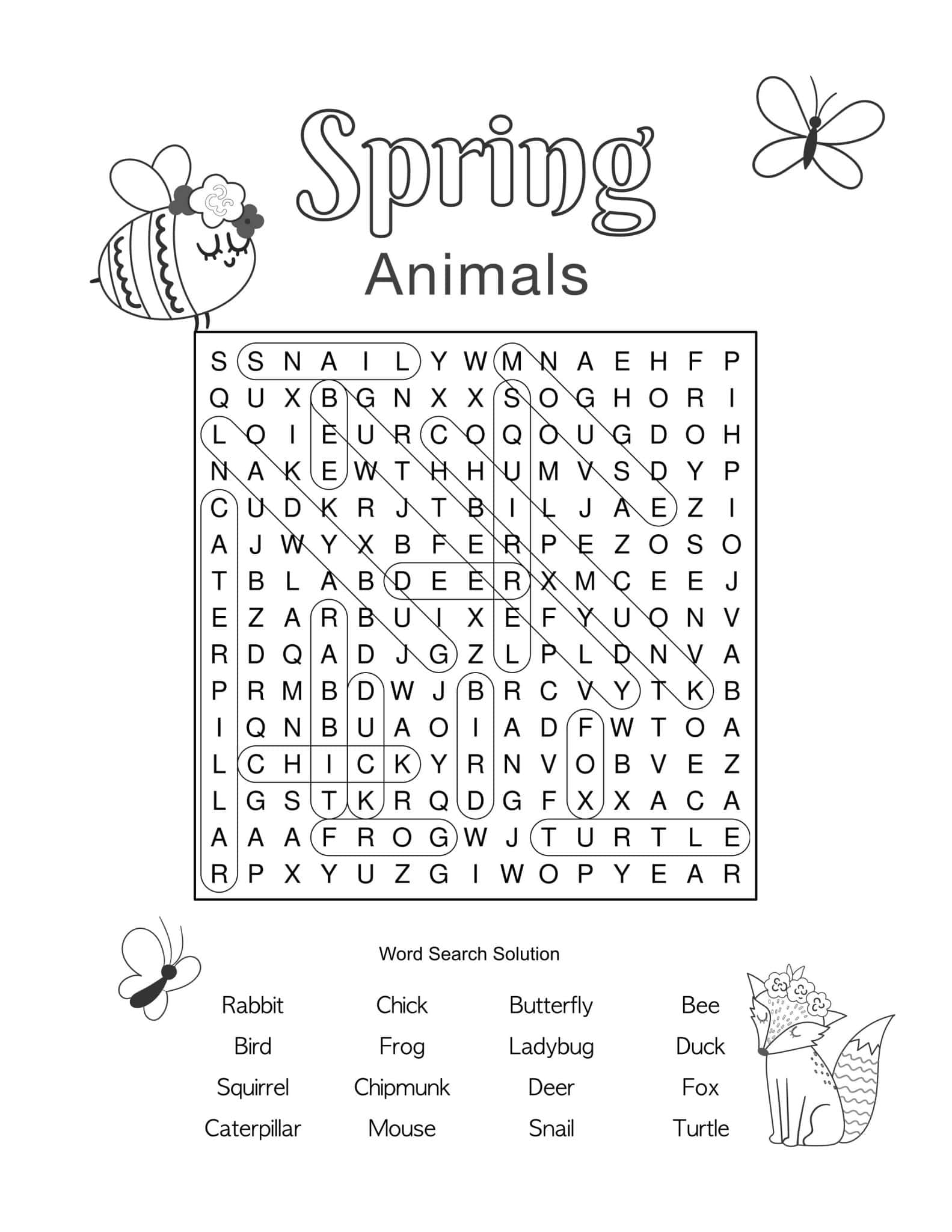 Free Spring Word Search Puzzles (Printable PDFS) - Artsy Pretty Colors