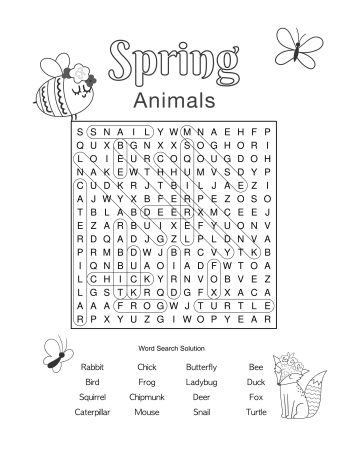 Free Spring Word Search Puzzles (Printable PDFS) - Artsy Pretty Colors